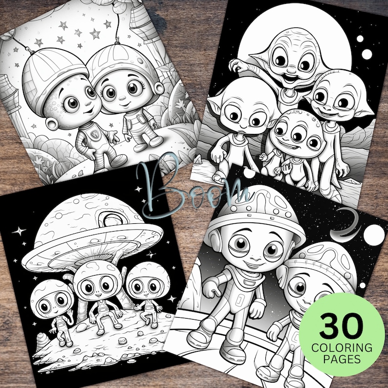Alien Family Coloring Pages, Kids Alien Coloring Pages, Ufo Coloring ...