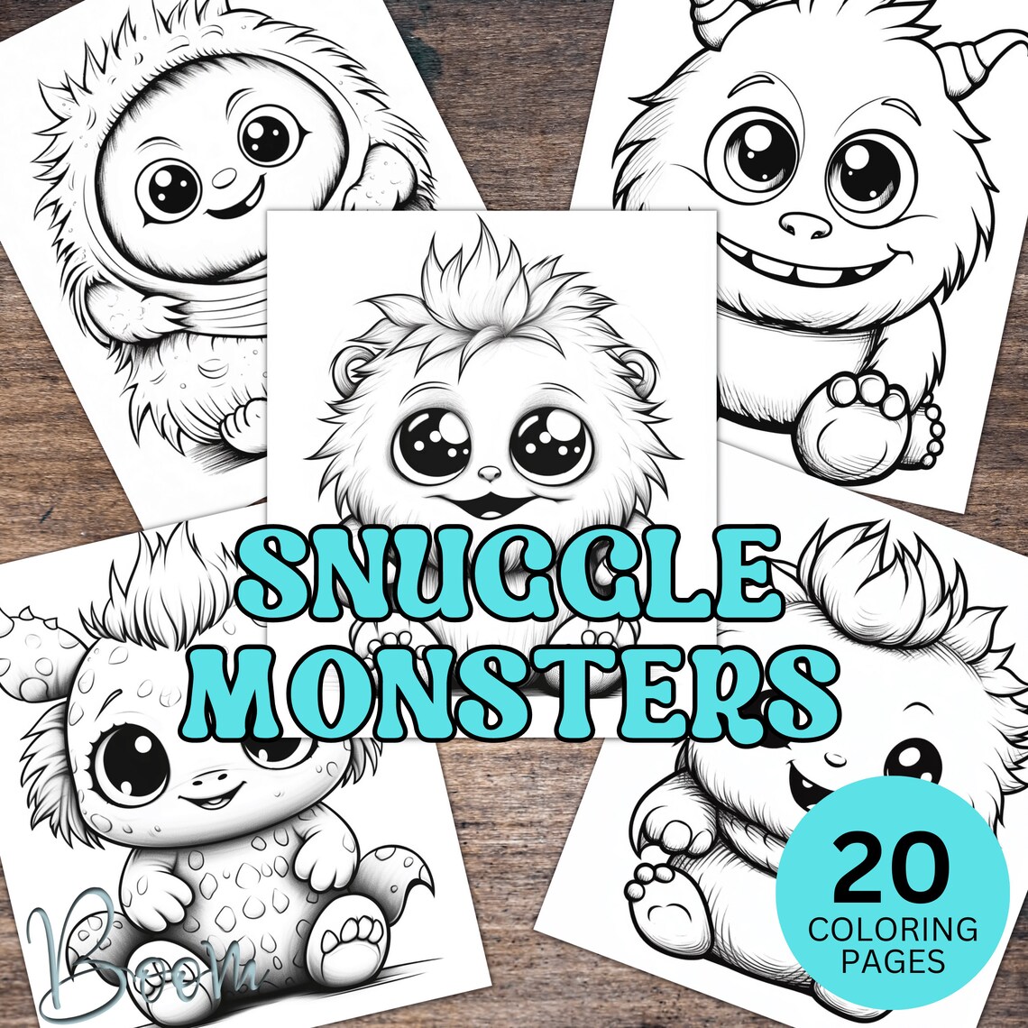 Snuggle Monsters Coloring Pages, Monsters Coloring Pages, Cuddle ...