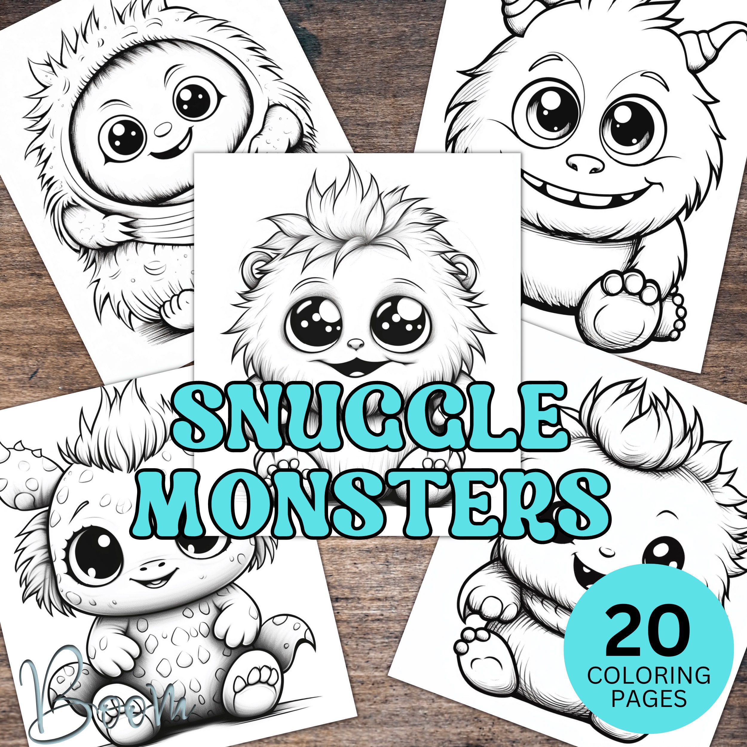 Snuggle Monsters Coloring Pages, Monsters Coloring Pages, Cuddle Monsters, Cute Monsters ...