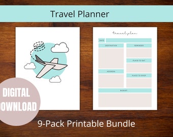 Printable Summer Vacation Planner, Trip Itinerary Planner, Digital ...