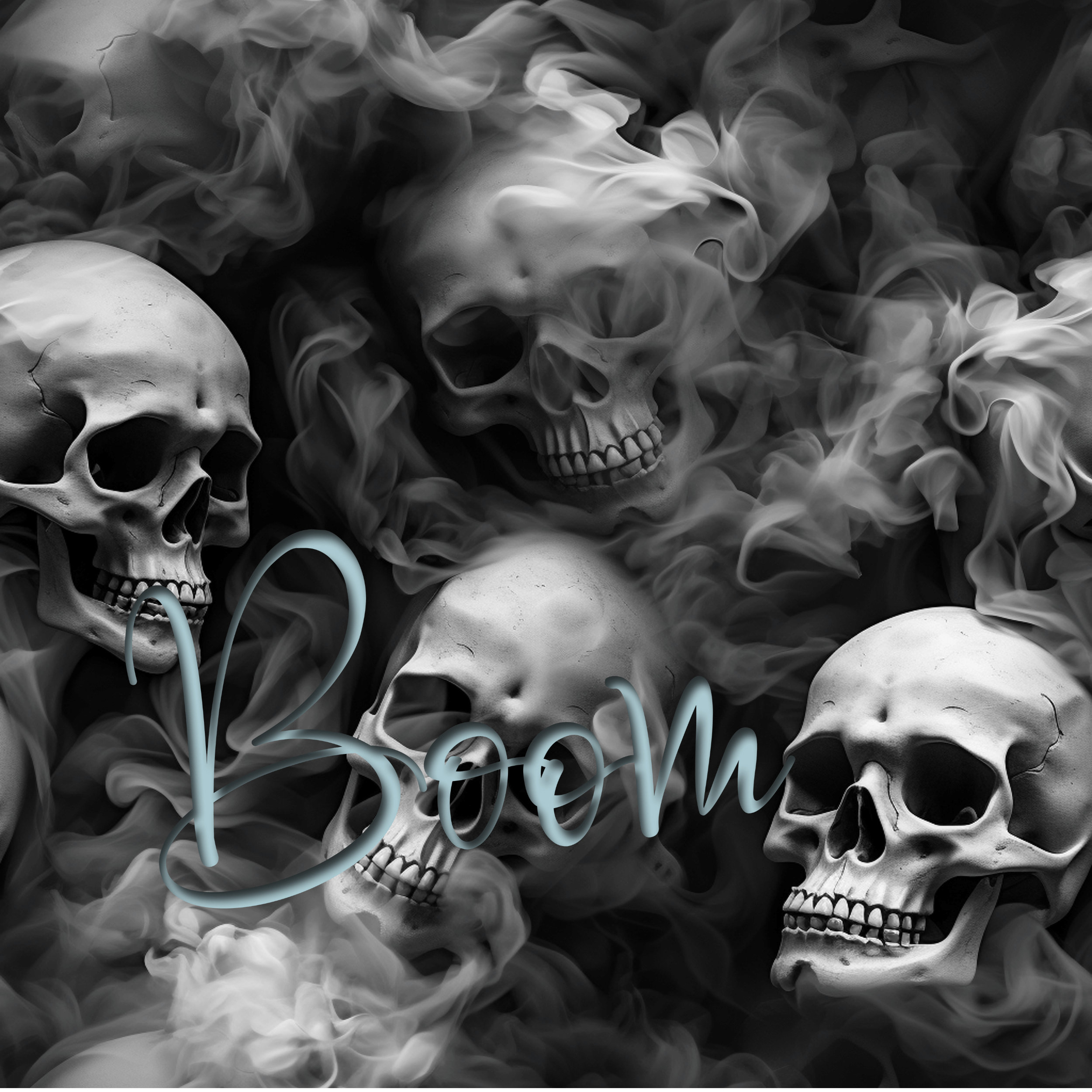 Seamless Smokey Skulls Digital Paper, Seamless Pattern, Seamless Skulls ...