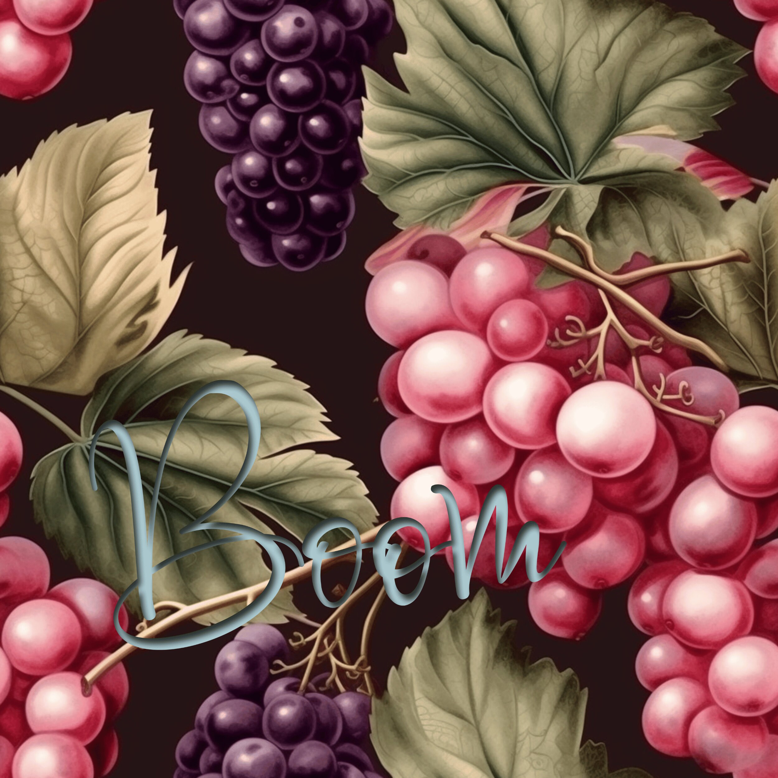 Seamless Grapes and Leaves, Seamless Pattern, Seamless Grapes, Grape ...