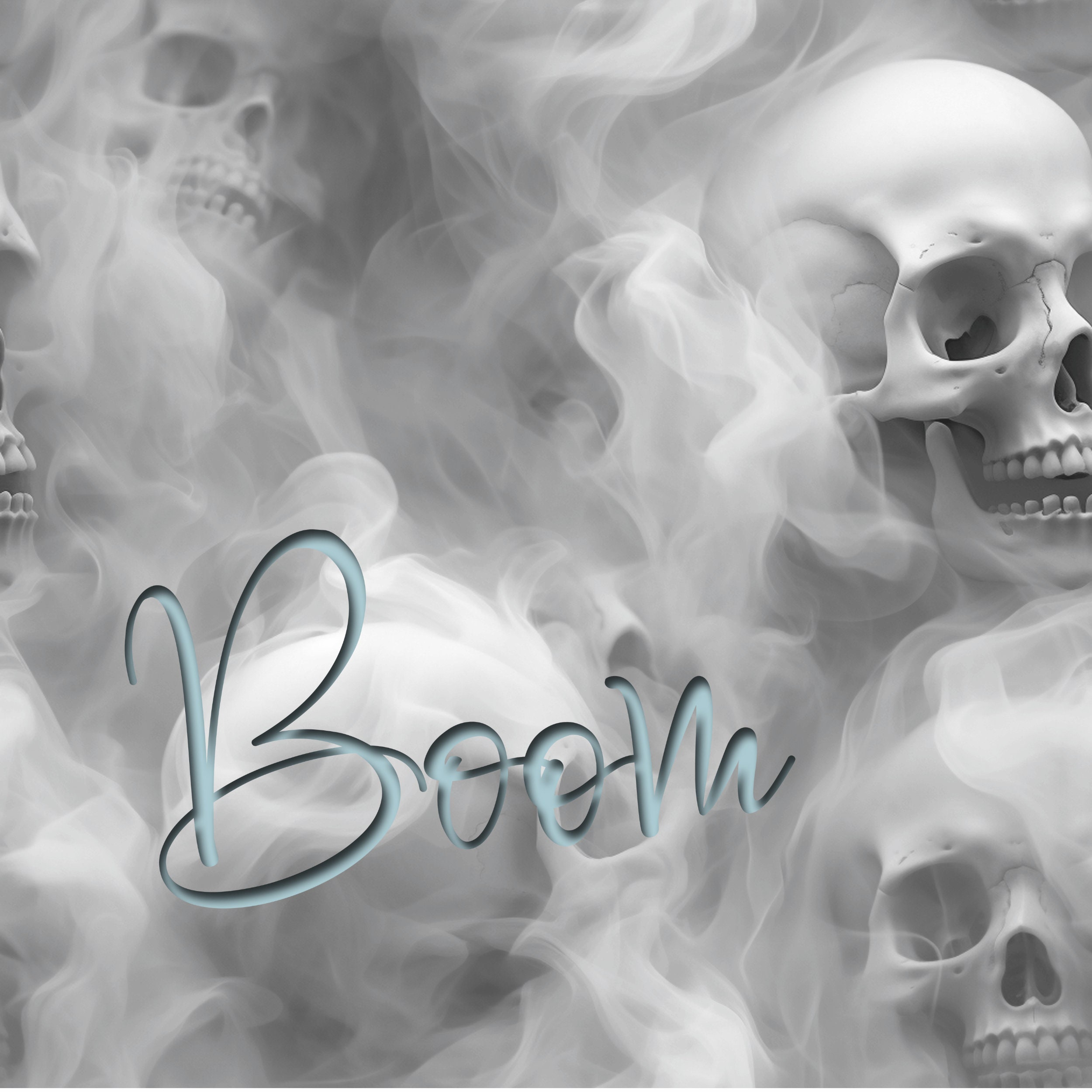 Seamless Smokey Skulls Digital Paper, Seamless Pattern, Seamless Skulls ...