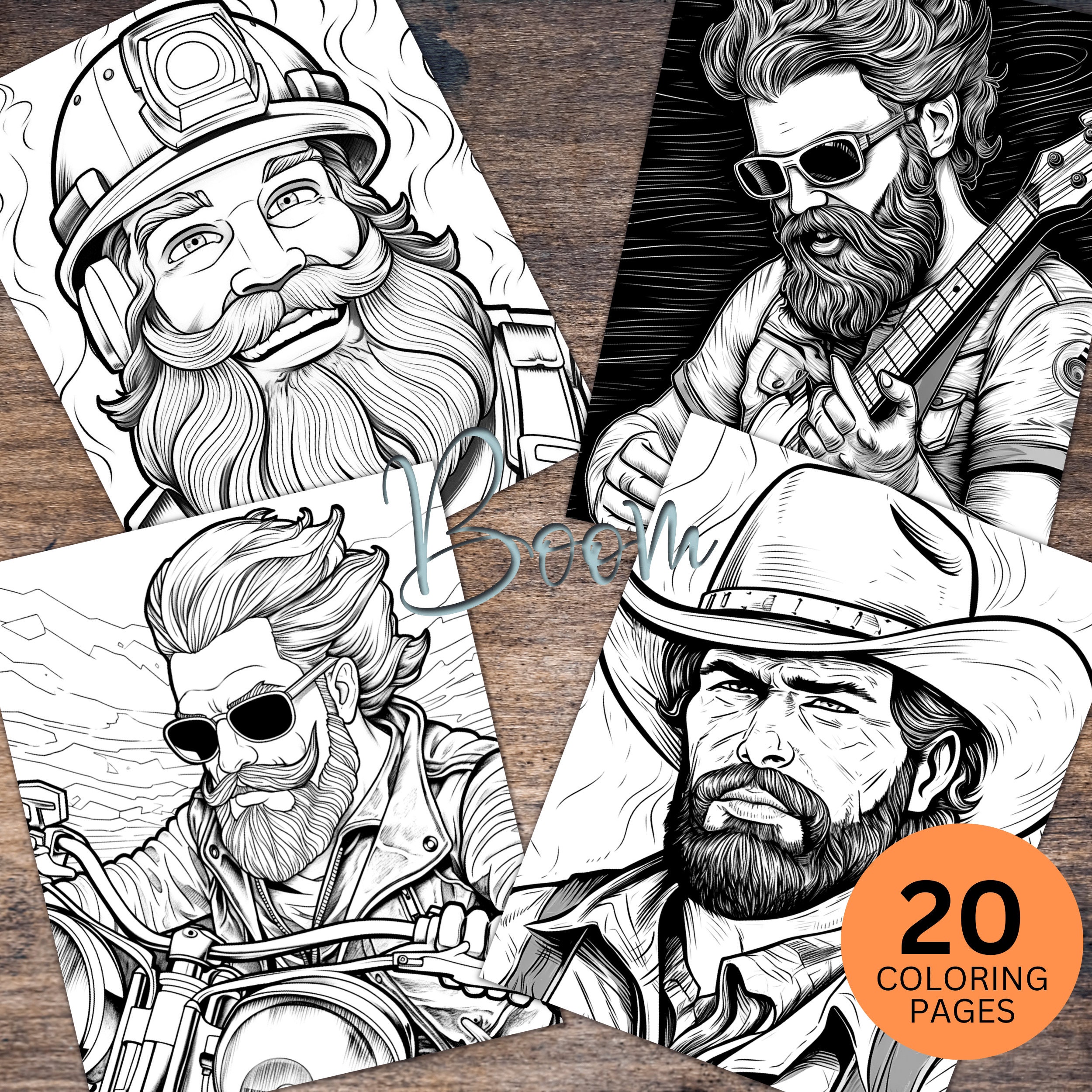 The Ultimate Beards, Beard Coloring Pages, Mens Coloring Pages, 20 ...