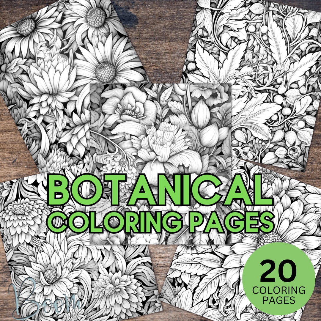 Botanical Illustrations Coloring Pages, Botanical Coloring Pages ...