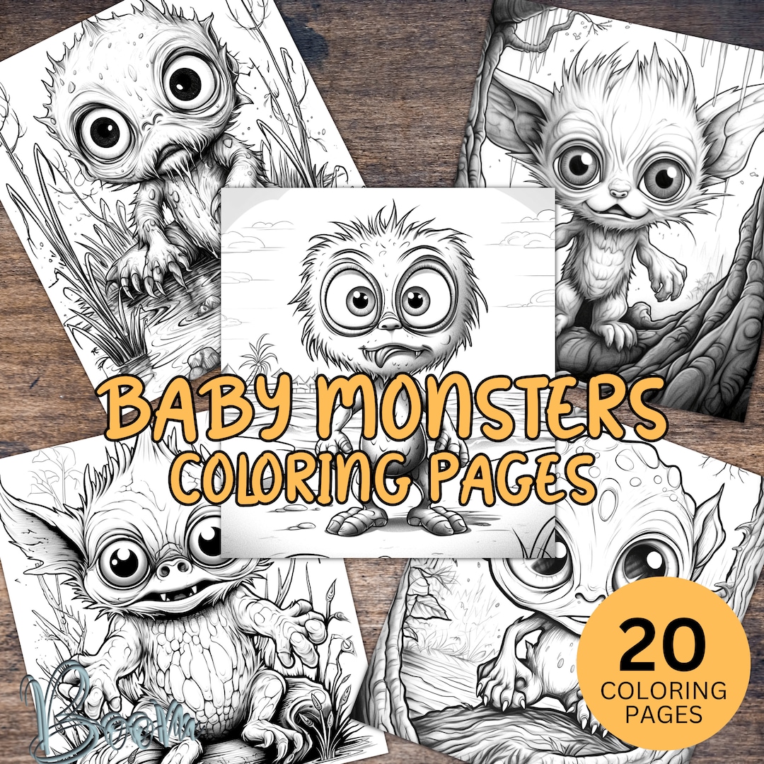 Baby Monsters, Little Monsters Coloring Pages, Monster Coloring Page ...