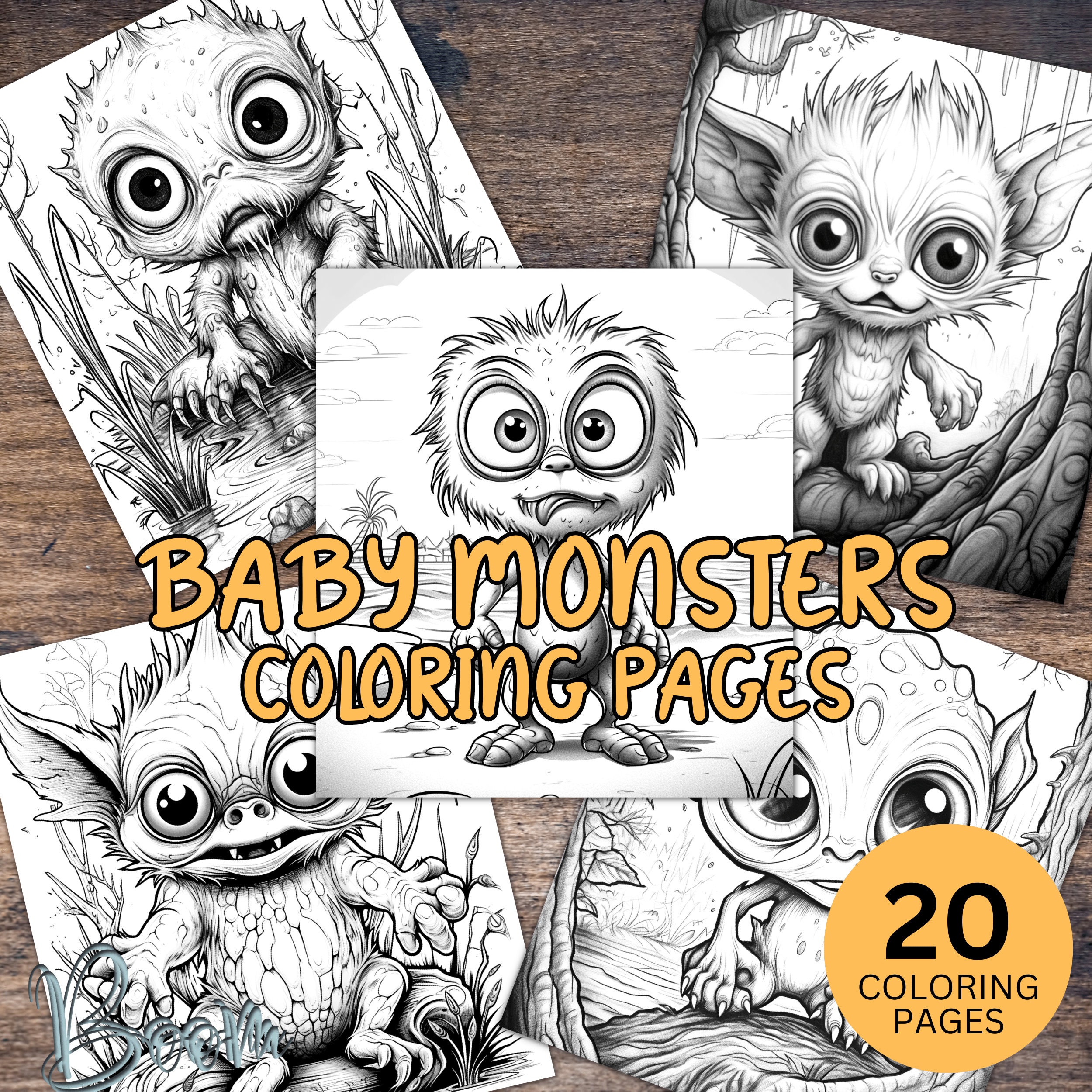 Baby Monsters, Little Monsters Coloring Pages, Monster Coloring Page ...