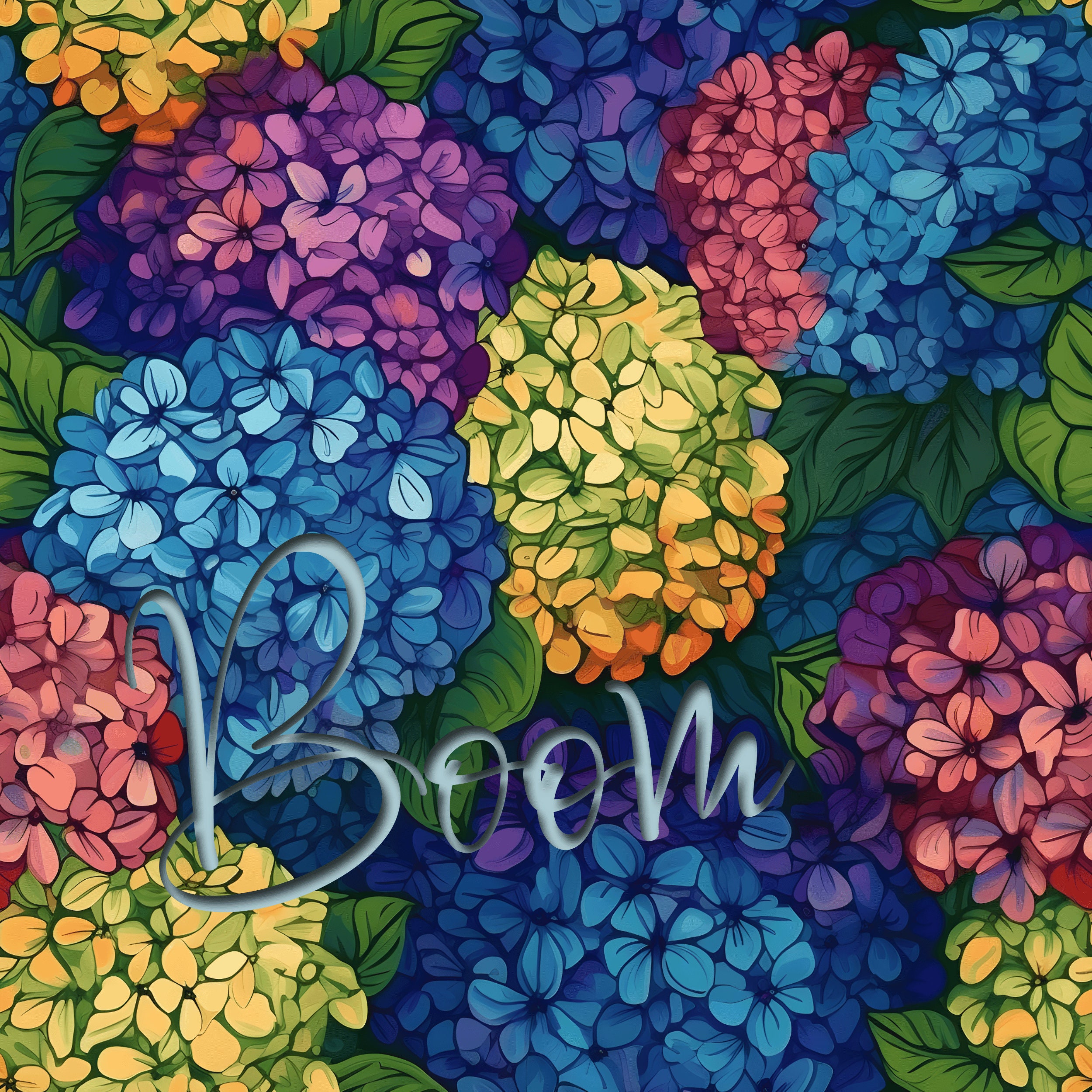 Seamless Colorful Hydrangeas Patterns, Hydrangeas Craft Paper, Seamless ...