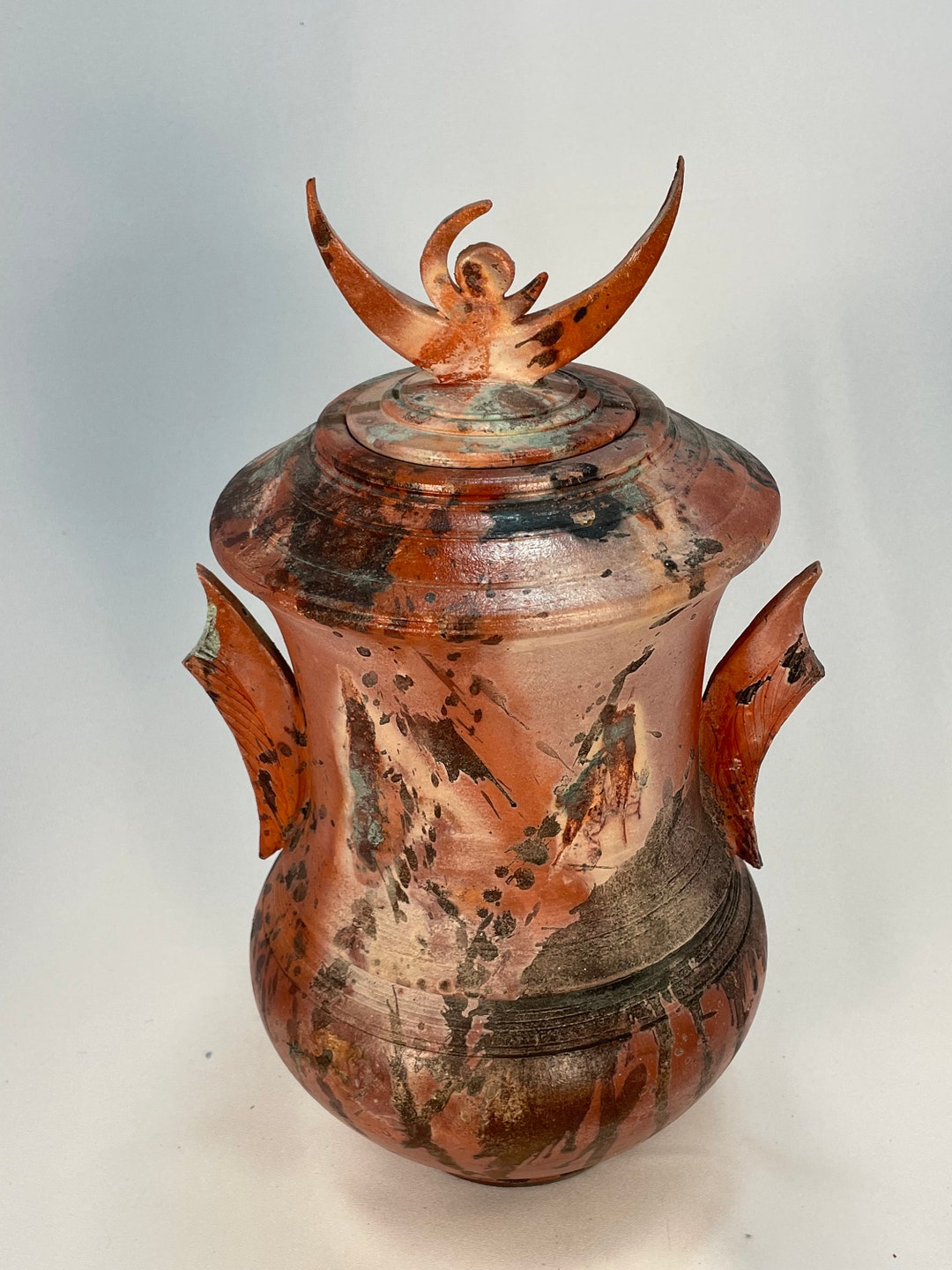Raku Tiger Sager Emperor Vase. 15H X 8W - Etsy