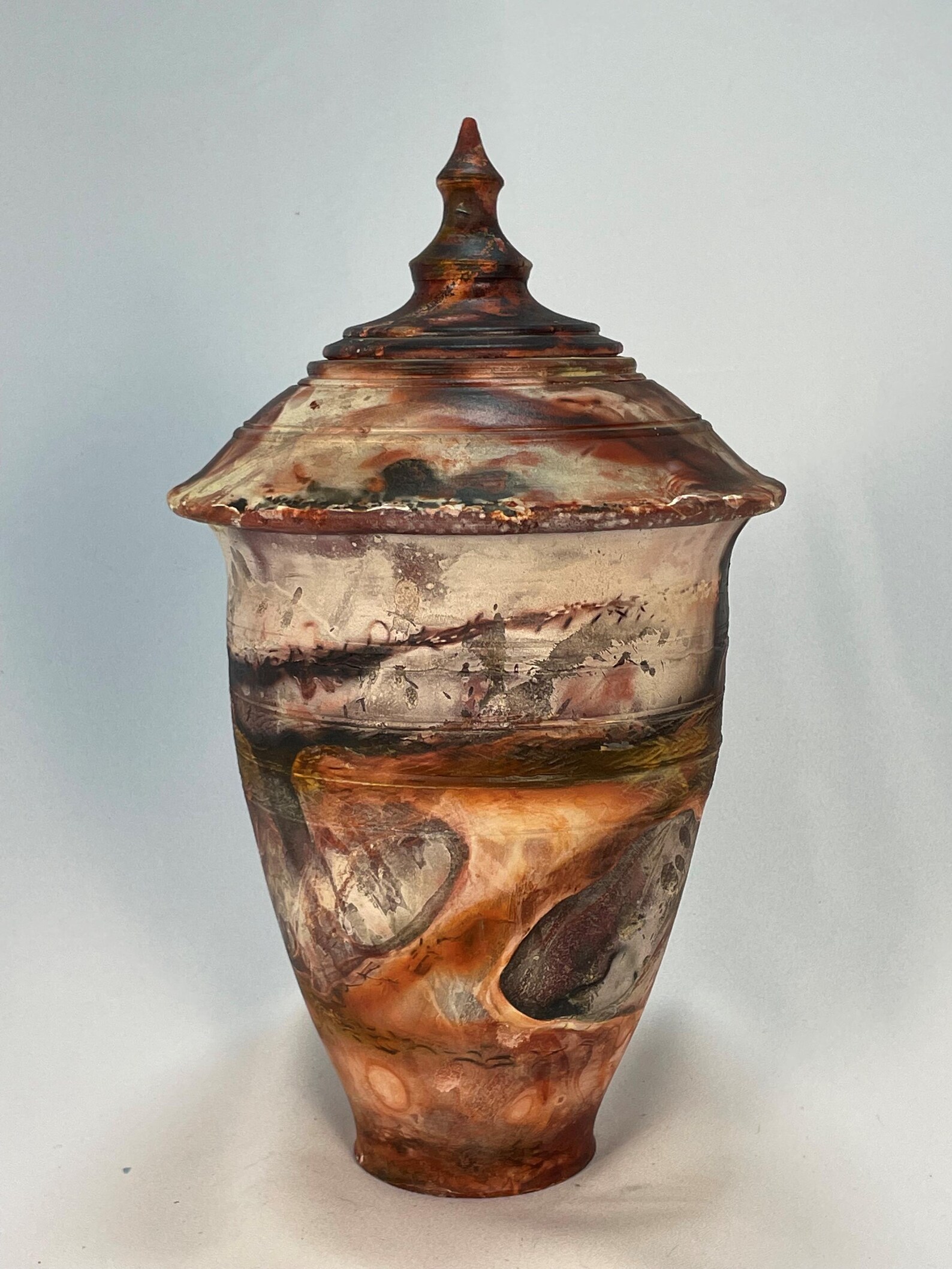 One of a Kind Raku Tiger Saggar Vase 15 X 8.5 - Etsy