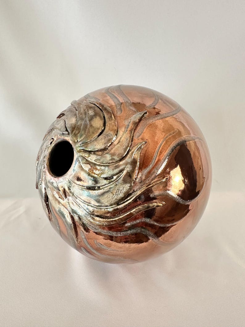Raku Luster Vase 9"h X 8"w - Etsy