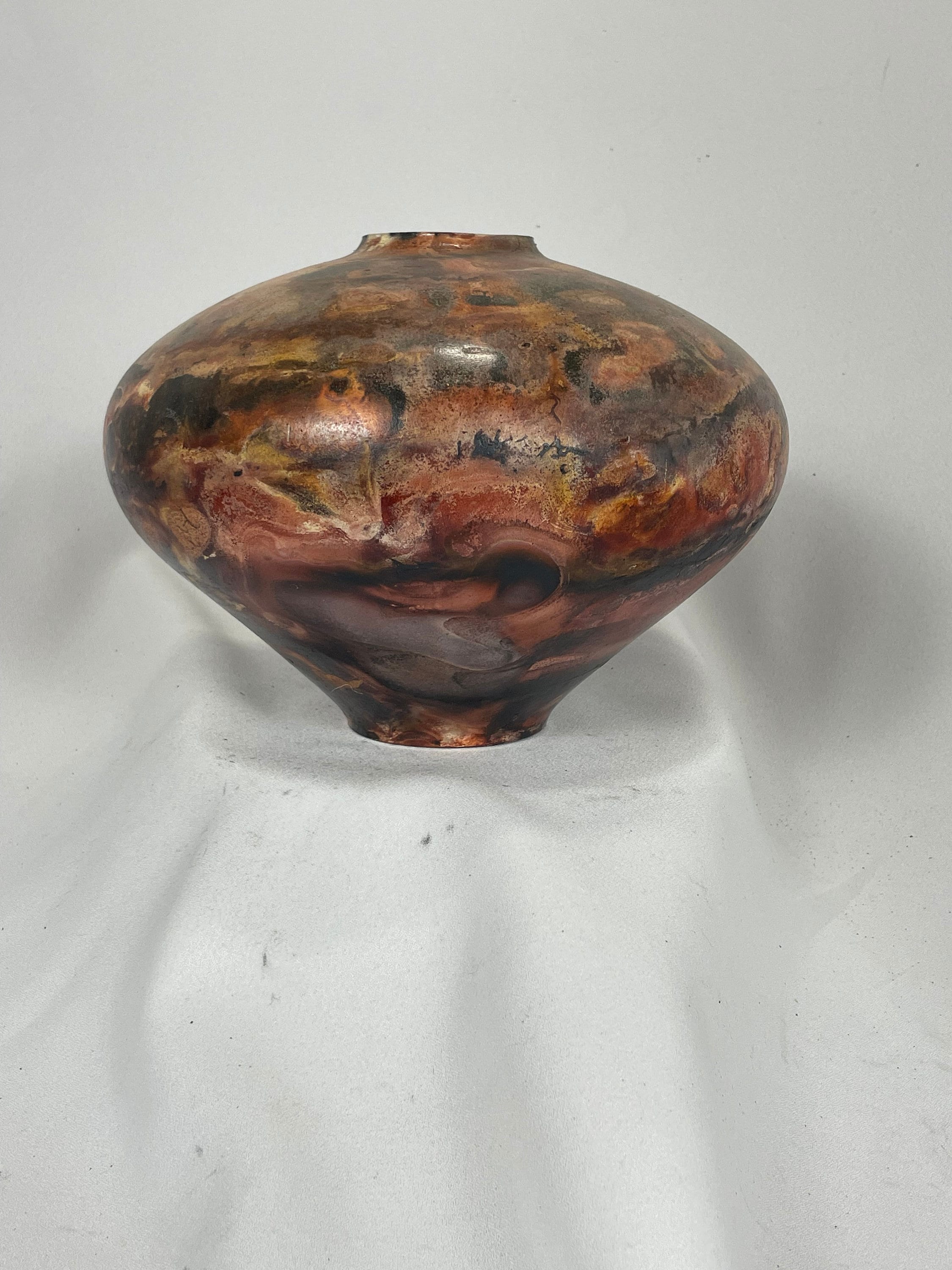 Raku Tiger Saggar Japanese Water Vase - Etsy