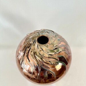 Raku Luster Vase 9"h X 8"w - Etsy
