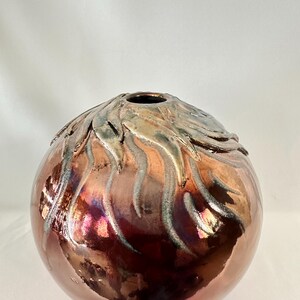 Raku Luster Vase 9"h X 8"w - Etsy