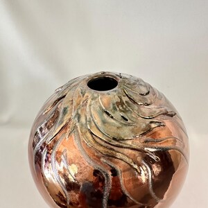 Raku Luster Vase 9"h X 8"w - Etsy