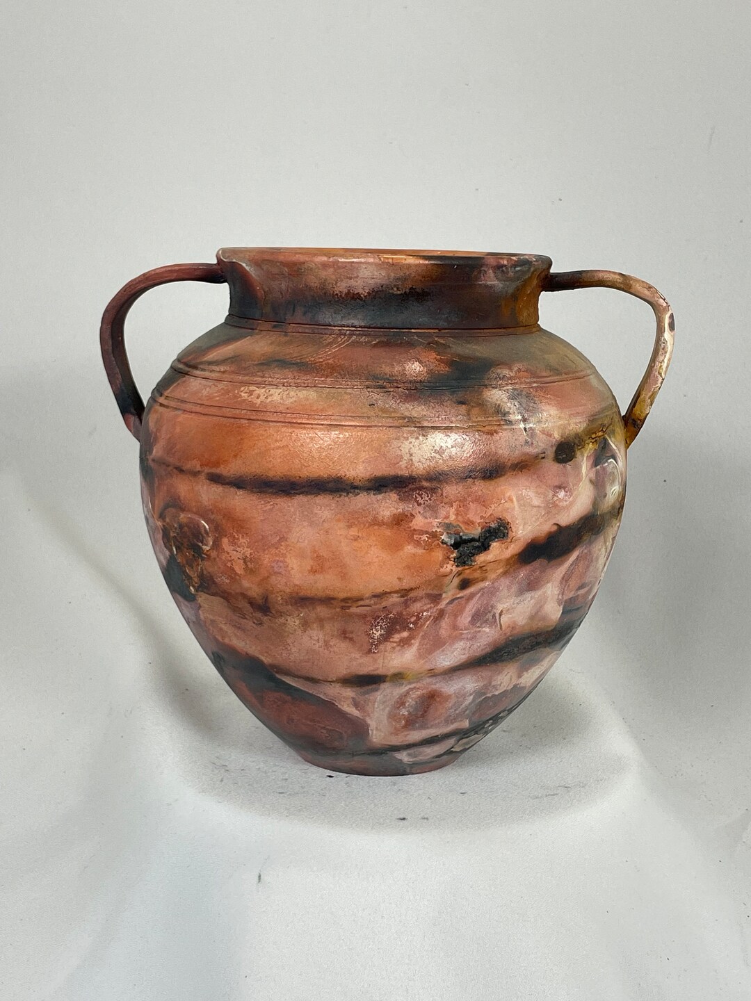 Raku Tiger Saggar Urn. 8X8 - Etsy