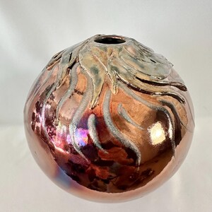 Raku Luster Vase 9"h X 8"w - Etsy