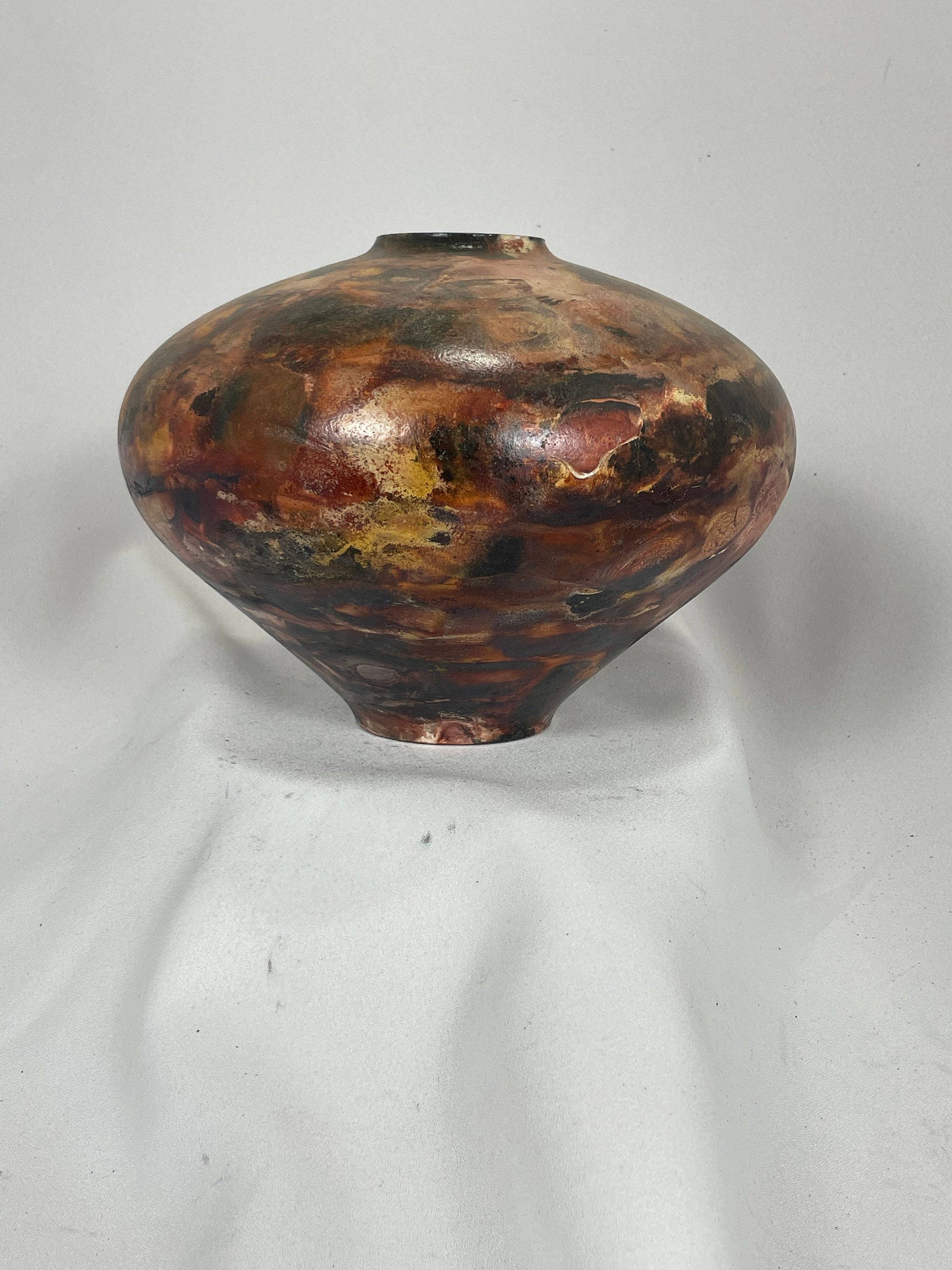 Raku Tiger Saggar Japanese Water Vase - Etsy