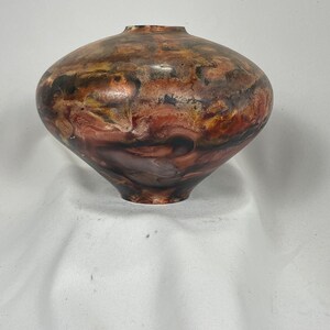 Raku Tiger Saggar Japanese Water Vase 7.5H X 10W - Etsy