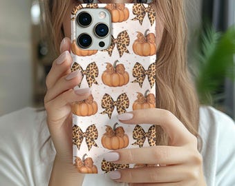 leopard pumpkin phone case