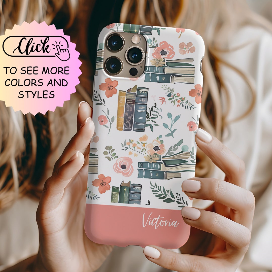 Personalized Book Lover Phone Case, Bookish iPhone 15 Pro Max Case ...