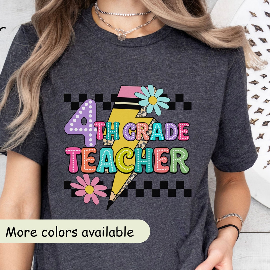 Back to School Fourth Grade Teacher Shirt, Teacher Gift, Elementary ...