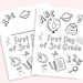 First Day of 3rd Grade Coloring Page, Third Grade Back to School ...