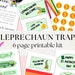 Leprechaun Trap Printable Kit, Leprechaun Letter for Kids Printable ...
