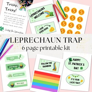 Leprechaun Trap Printable Kit, Leprechaun Letter for Kids Printable ...