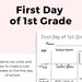 First Day of 1st Grade Printable Activity and Coloring Page, First ...