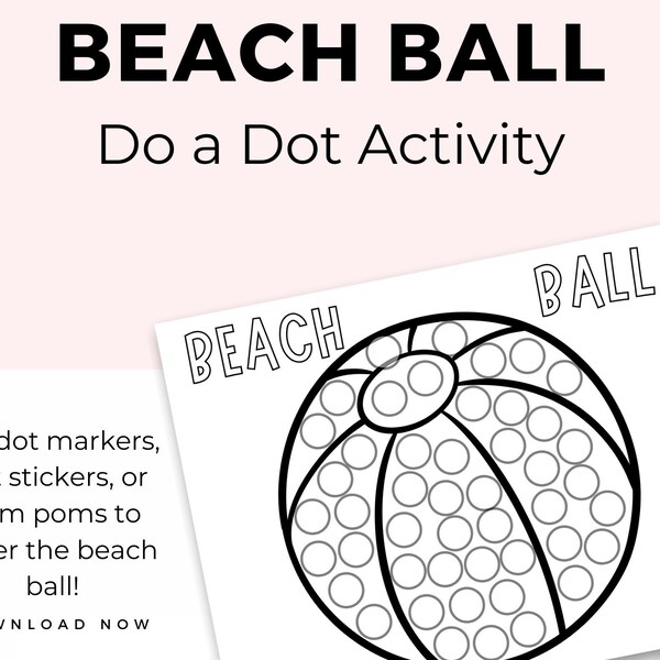Sand Toys Dot Marker Activity, Do a Dot Printables for Kids, Preschool ...