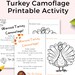 Turkey Camouflage Activity for Kids, Kindergarten Thanksgiving ...