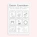 Easter Countdown Printable for Kids Black and White, Good Friday, Palm ...
