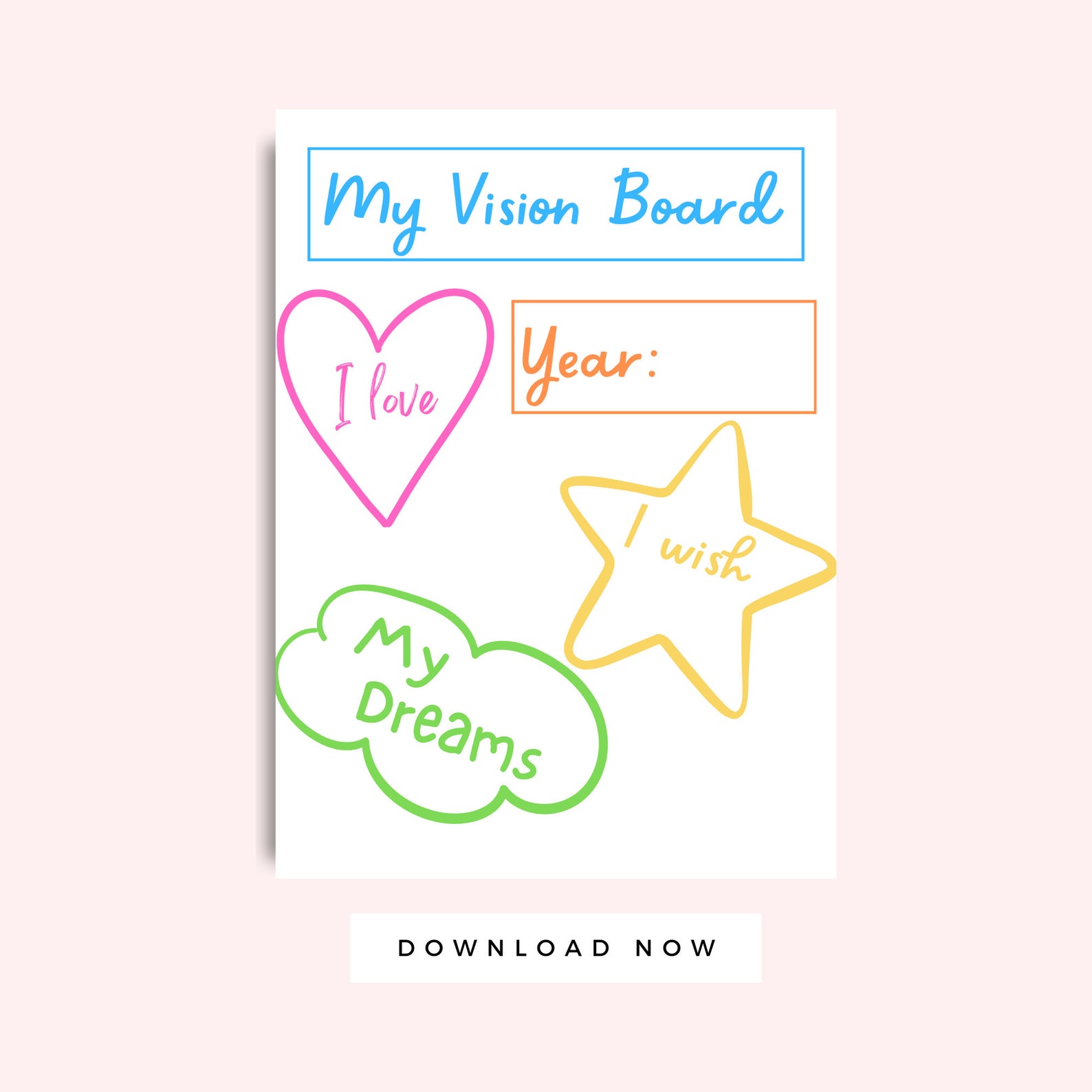 Vision Board Kit for Kids, Kid Vision Board Activity for Kids, Kid ...