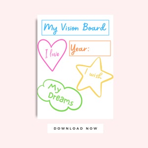 Vision Board Kit for Kids, Kid Vision Board Activity for Kids, Kid ...
