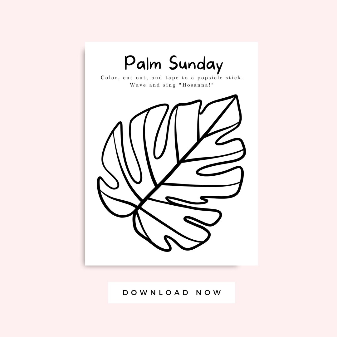 Palm Leaf Cutout Craft, Sunday School Kid Activity , Printable Craft ...