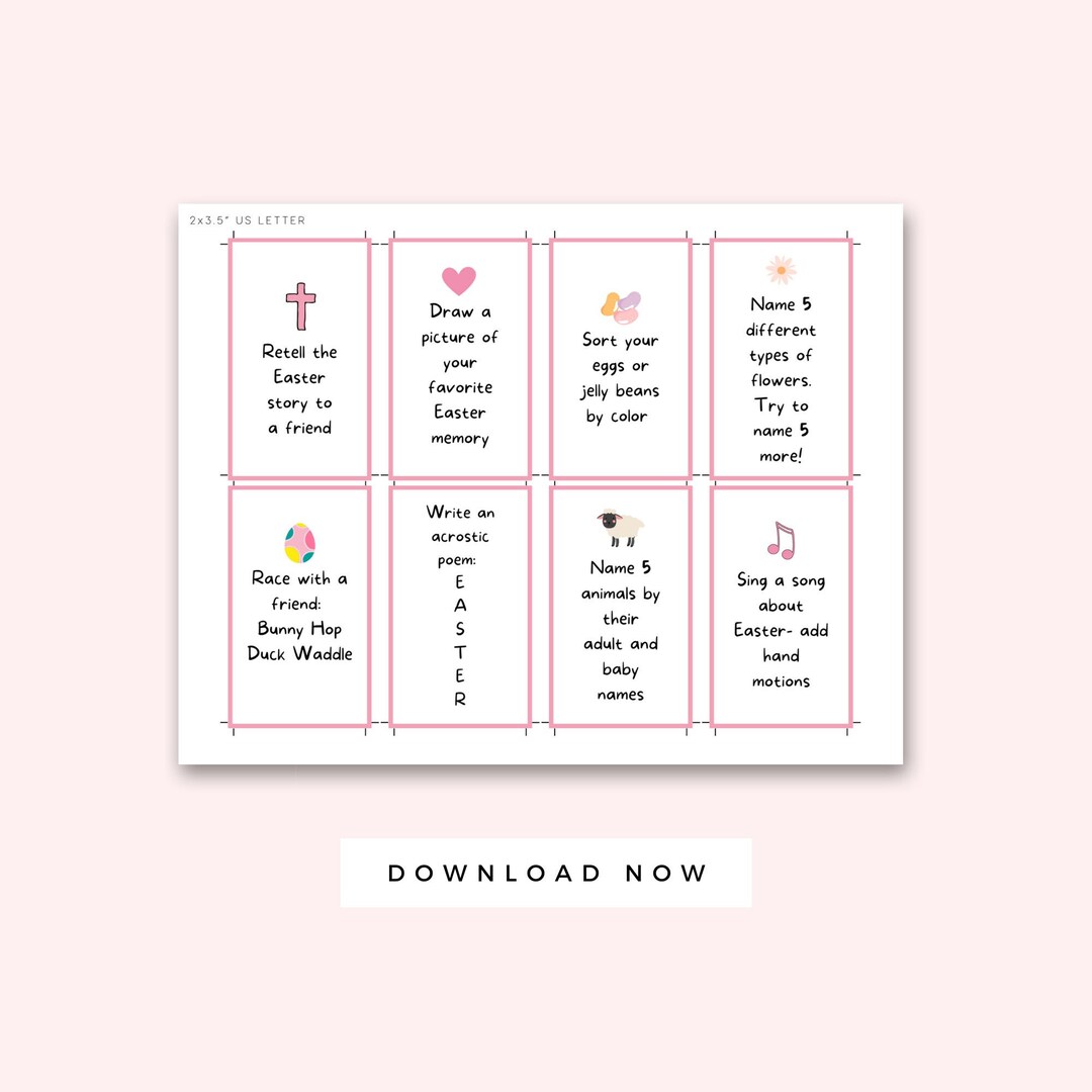 Easter Task Cards for Kids Color, Easter Activities for Preschoolers ...