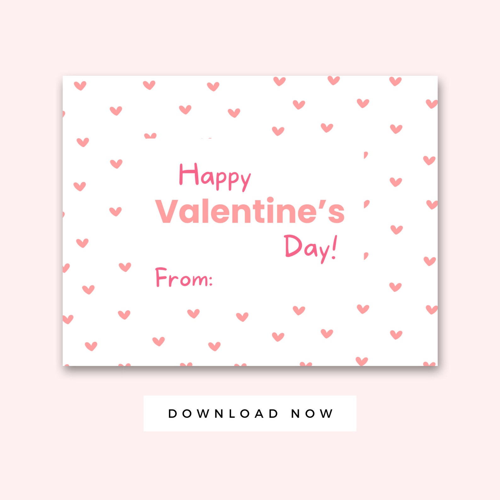 Printable Valentine Cards for Kids, Instant Download Valentine's Day ...