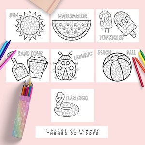 Summer Dot Marker Activity, Do a Dot Printables for Kids, Preschool ...