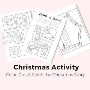 Story of Christmas Activity for Kids Printable, Christian Christmas ...