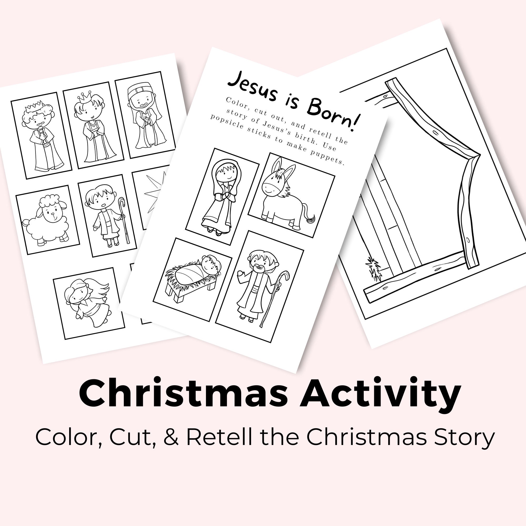Story Of Christmas Activity For Kids Printable Christian Christmas