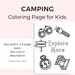 Camping Coloring Pages PDF Printable, Explore More Picture, Summer Kid ...