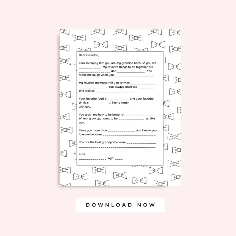 Father's Day Grandpa Coloring Pages Grandparent's Day - Etsy