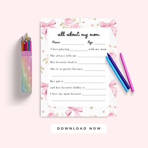 Mother's Day Letter From Kids, Mom's Birthday Card Printable Gift, All ...