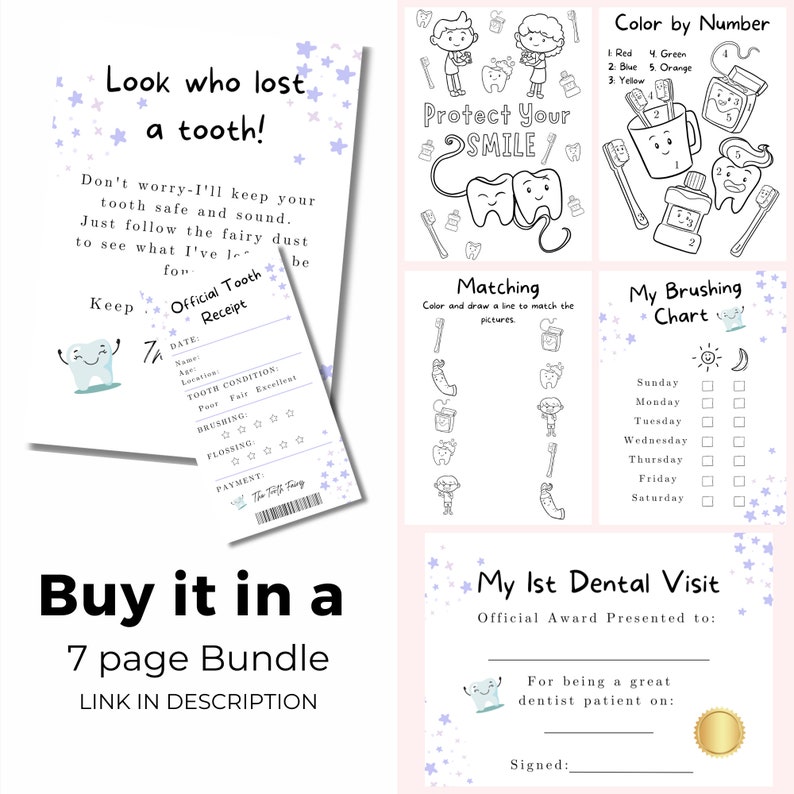 Kids Tooth Brushing Chart Printable, Dental Health for Preschool ...