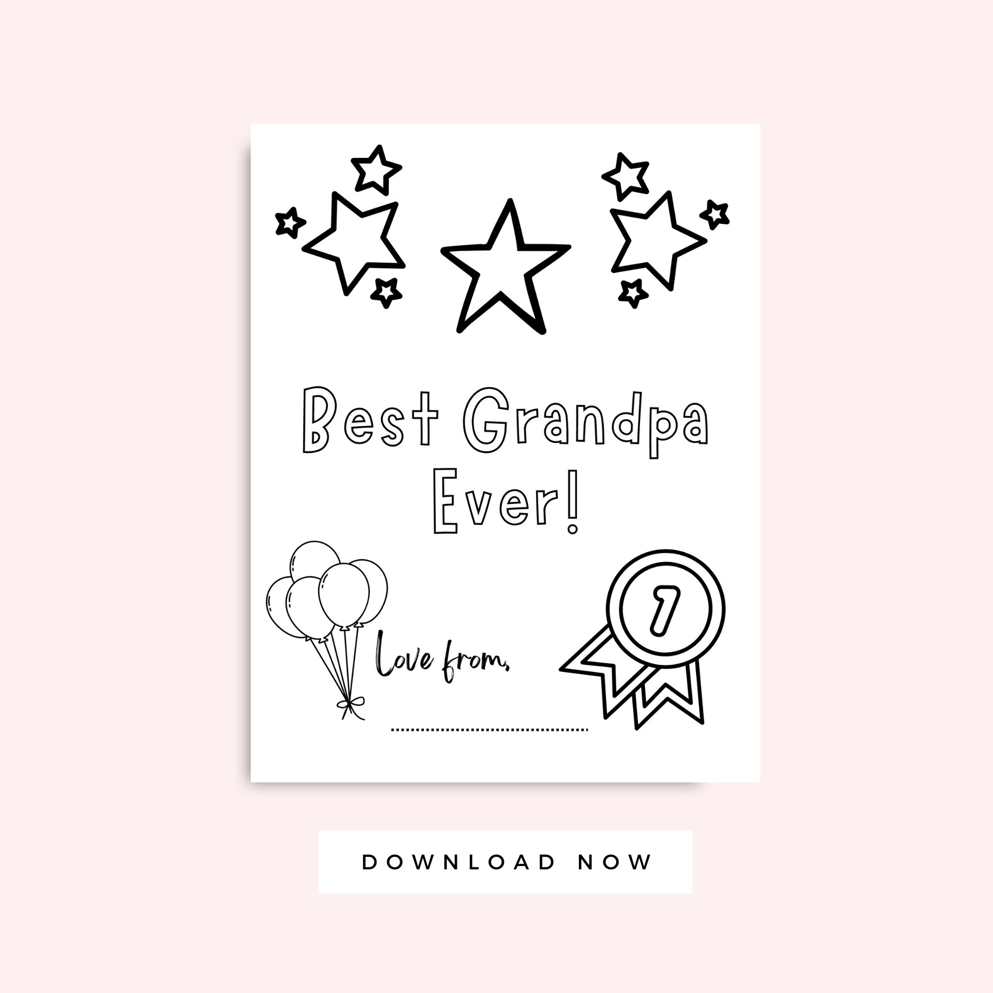 Grandparent's Day Printable Cards From Kids, Gift From Preschoolers ...