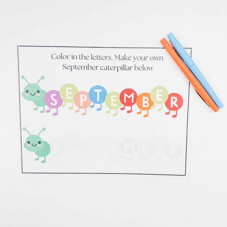 September Busy Book Printable Preschool Busy Book NO PREP - Etsy