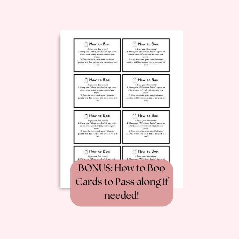 You've Been Booed Printable Letter, Halloween Boo Basket, Ghost Card ...