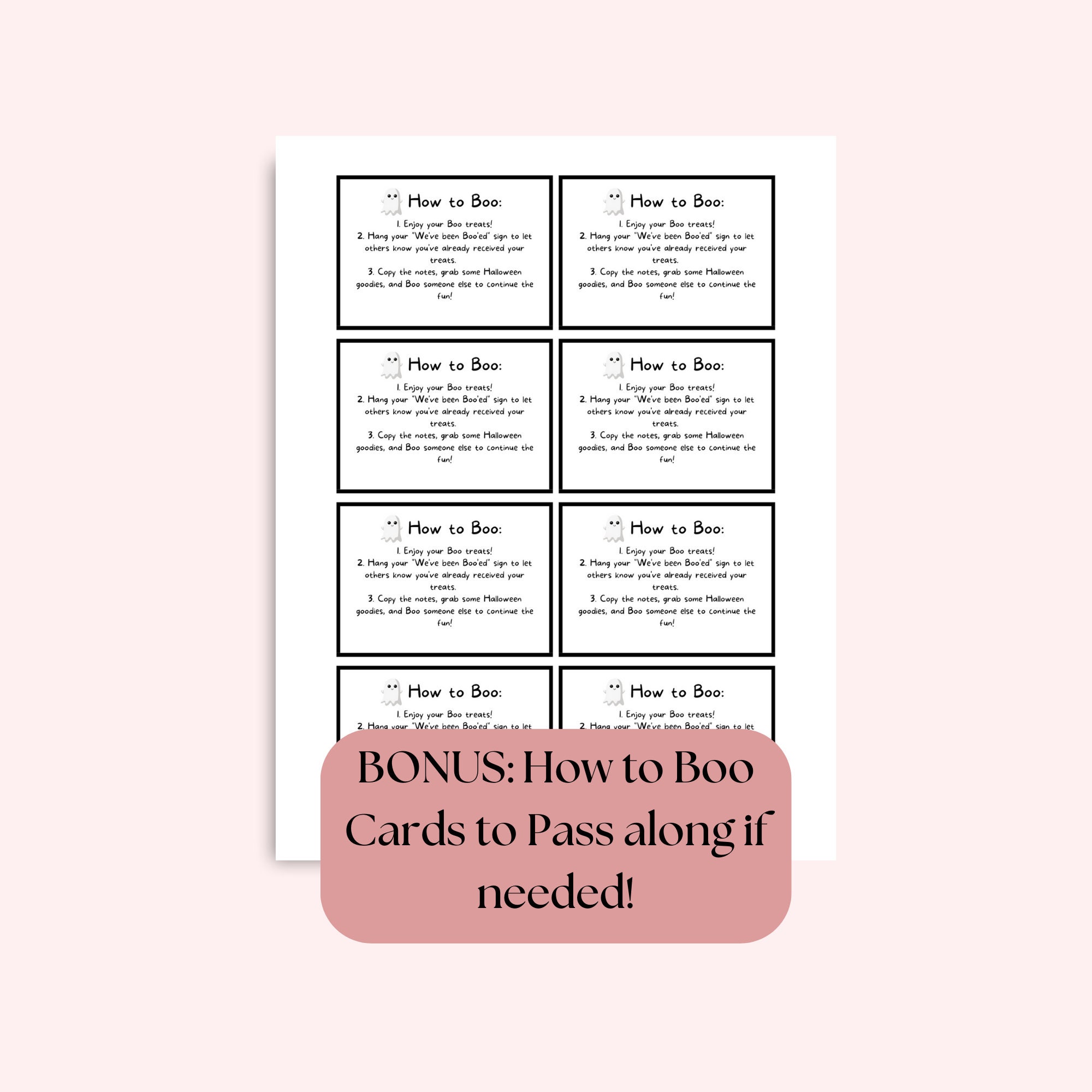 You've Been Booed Printable Letter, Halloween Boo Basket, Ghost Card ...