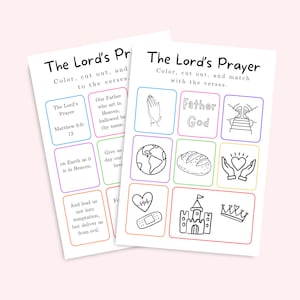 The Lords Prayer Activity, Printable Bible Verse Sunday School Activity ...